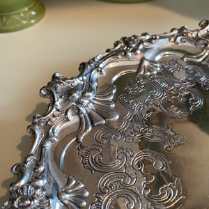 Silverplate Salver by Corbell & Co - MS Rau - RARE Vintage (leg Re ...