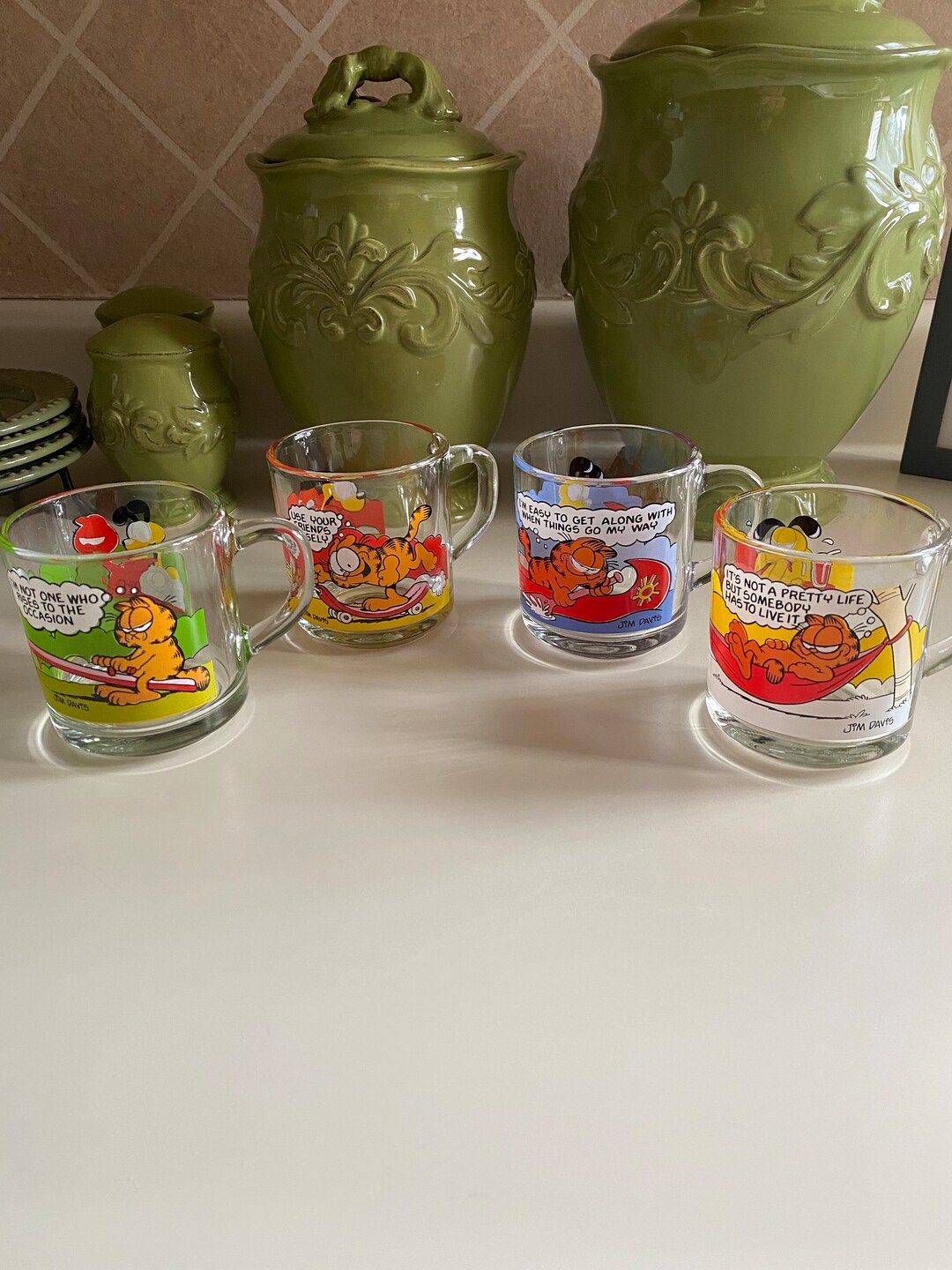 Garfield by Jim Davis Glasses - Mugs Mcdonalds - Etsy