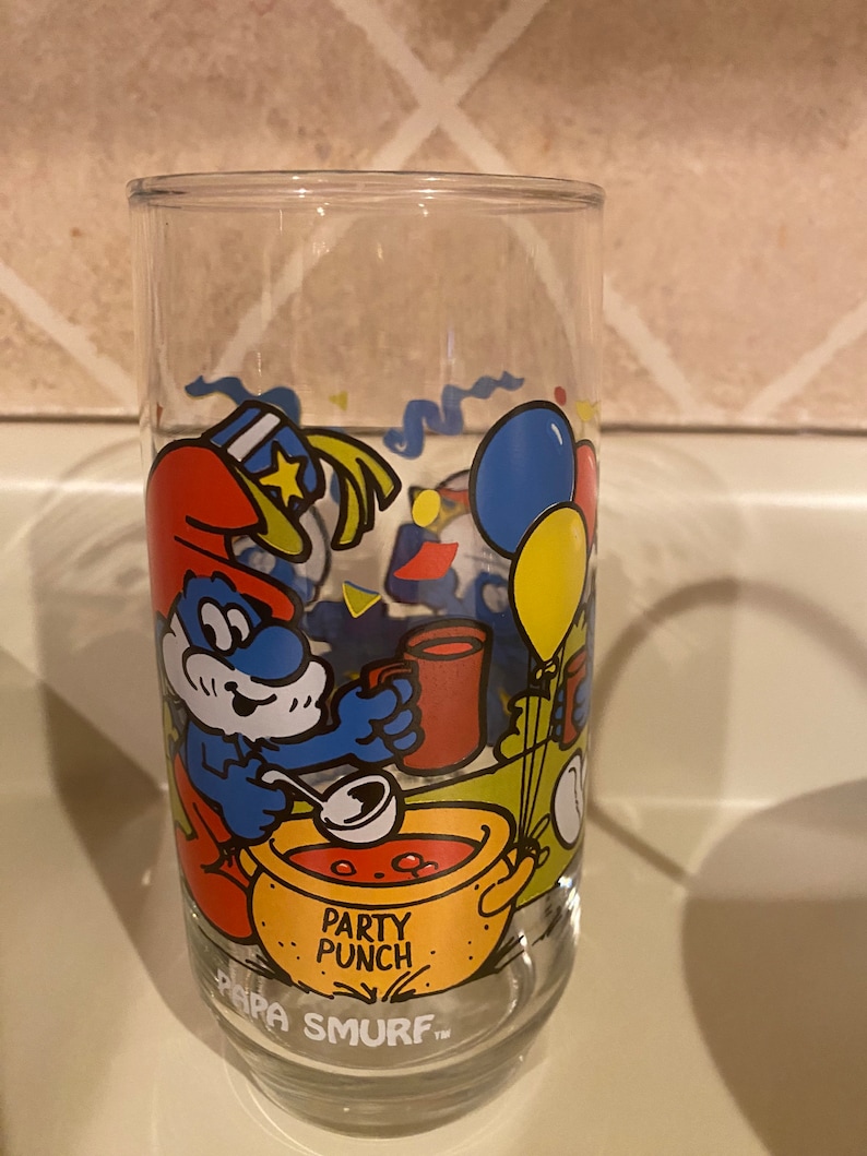 Smurf Characters Vintage Glasses - Set of 6 - Etsy