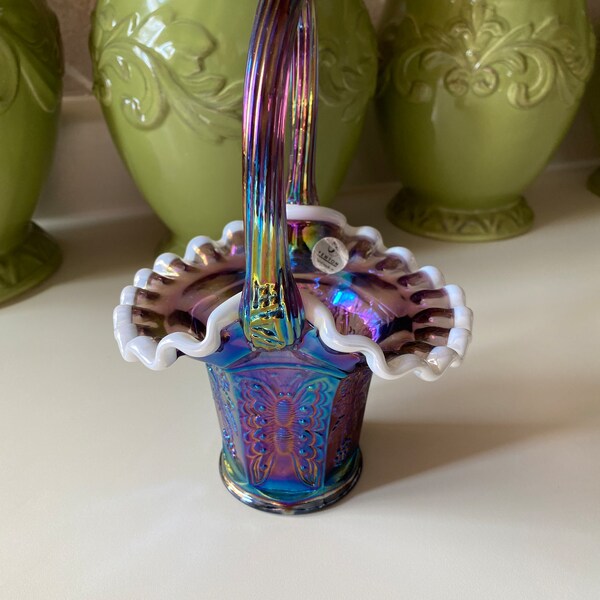 Fenton Glass Baskets - Etsy