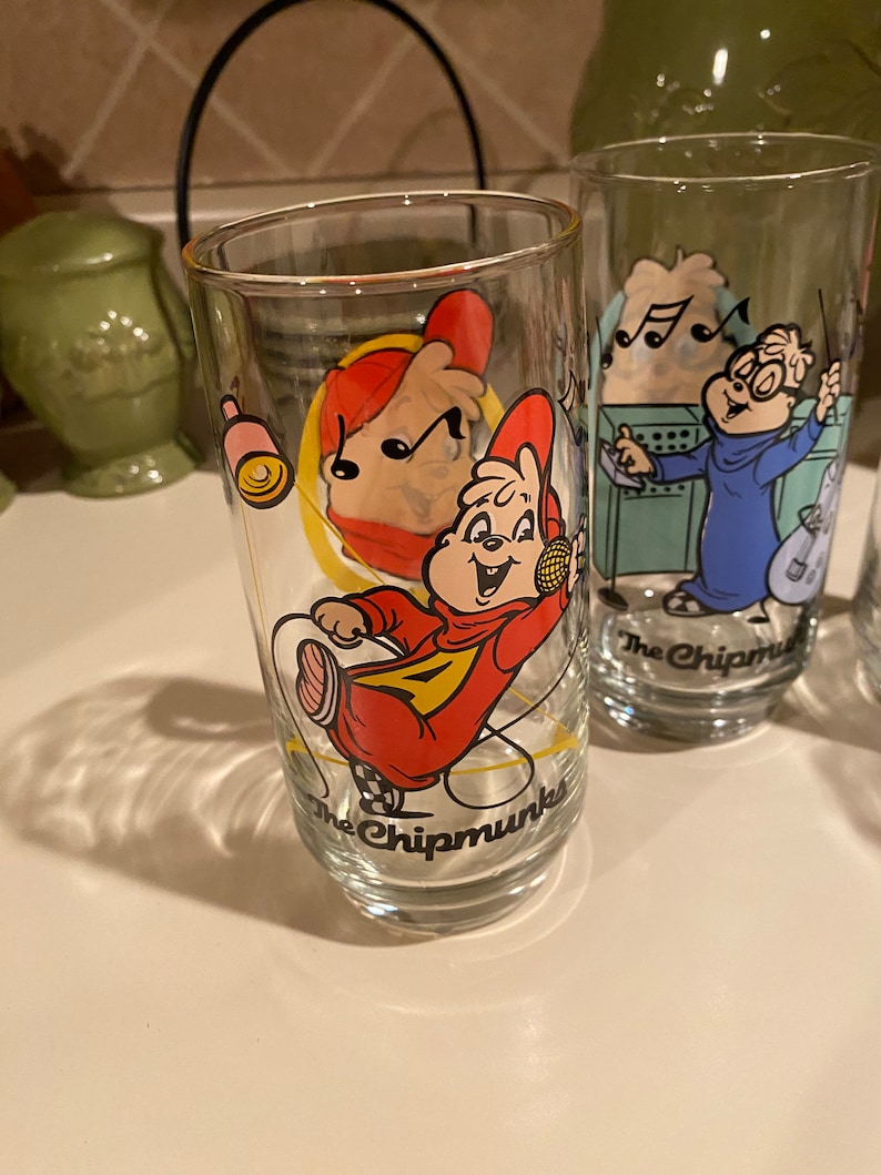 Alvin and the Chipmunks Characters Vintage Glasses - Set of 4 - Etsy
