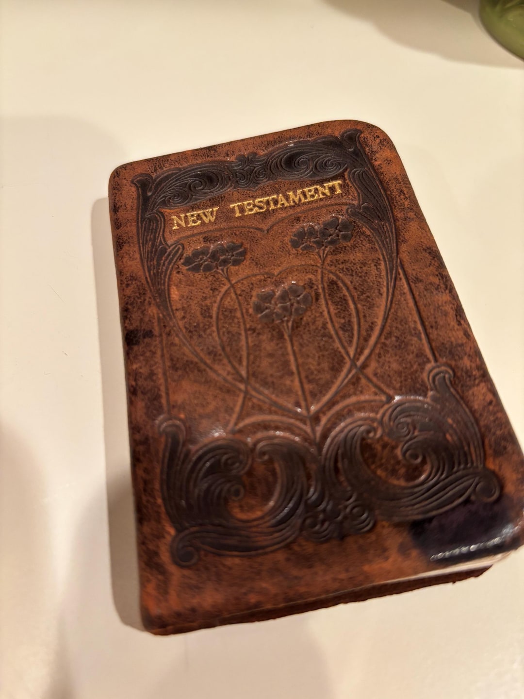 Vintage Leather Pocket Bible -new Testament - Etsy