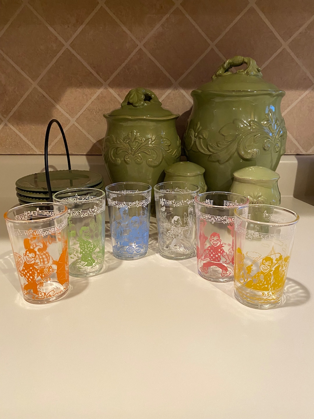 Howdy Doody Vintage Glass Set - Complete Set - Etsy