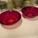 Ruby Red Glass Bowls Set of Two Vintage - Etsy