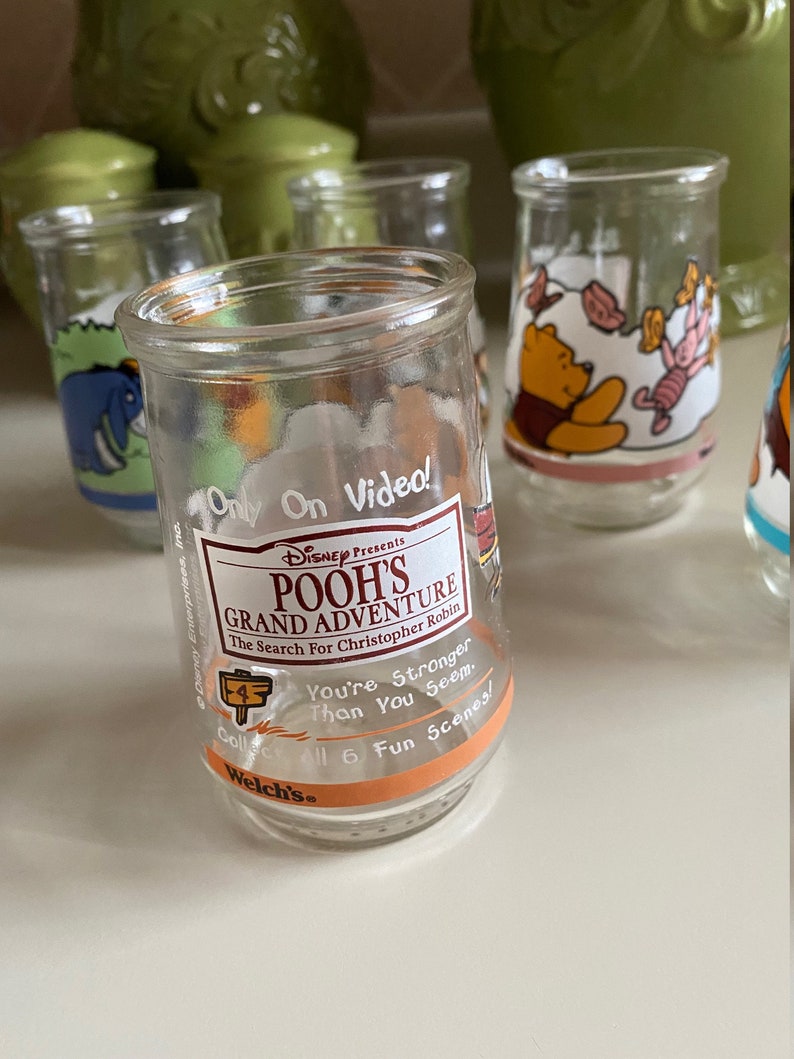 Welch's Vintage Pooh Glasses - Set of Six - Etsy
