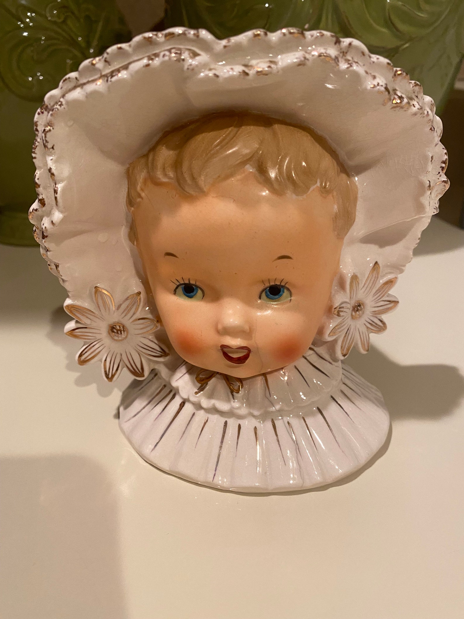Napco Vintage Planter C2634A Baby Girl Face 1956 - Etsy