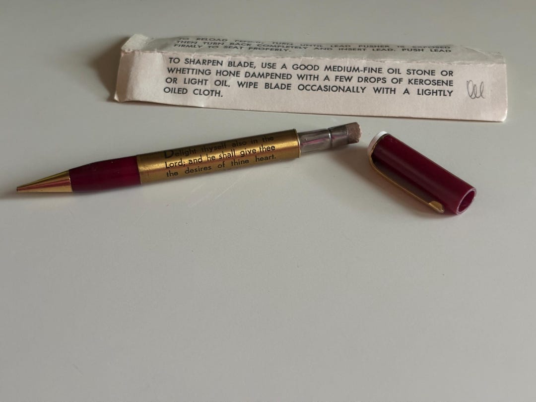 Vintage Scripture Pencil - 1940/50 - Etsy