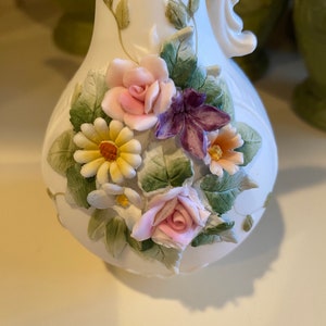 Lefton Bisque Porcelain Vintage Pitcher/vase - Etsy