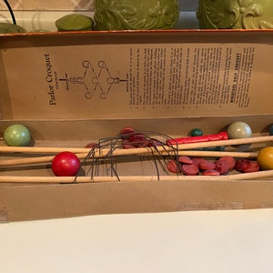 Parlor Vintage Croquet in Box - Etsy