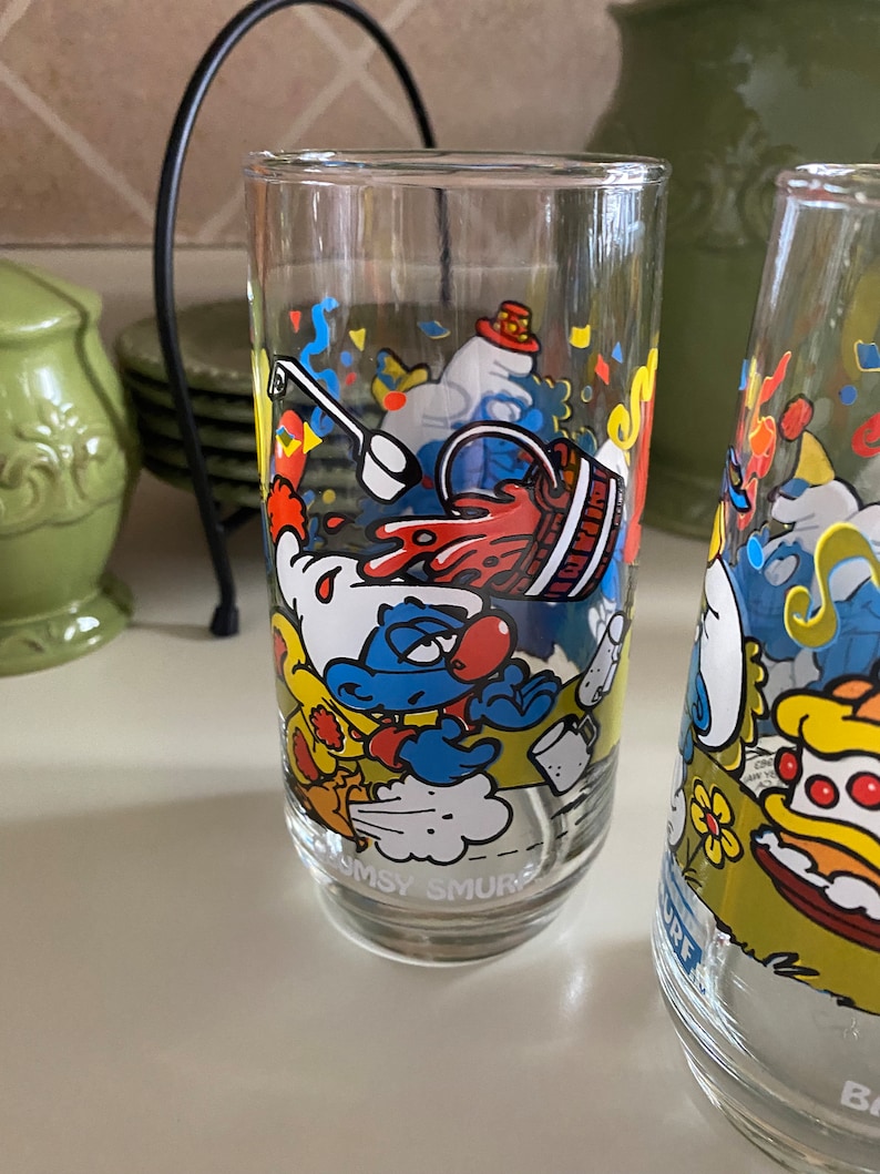 Smurf Characters Vintage Glasses - Set of 6 - Etsy