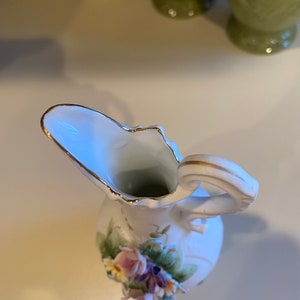 Lefton Bisque Porcelain Vintage Pitcher/vase - Etsy