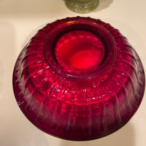 Ruby Red Glass Bowls - Set of Two Vintage - Etsy