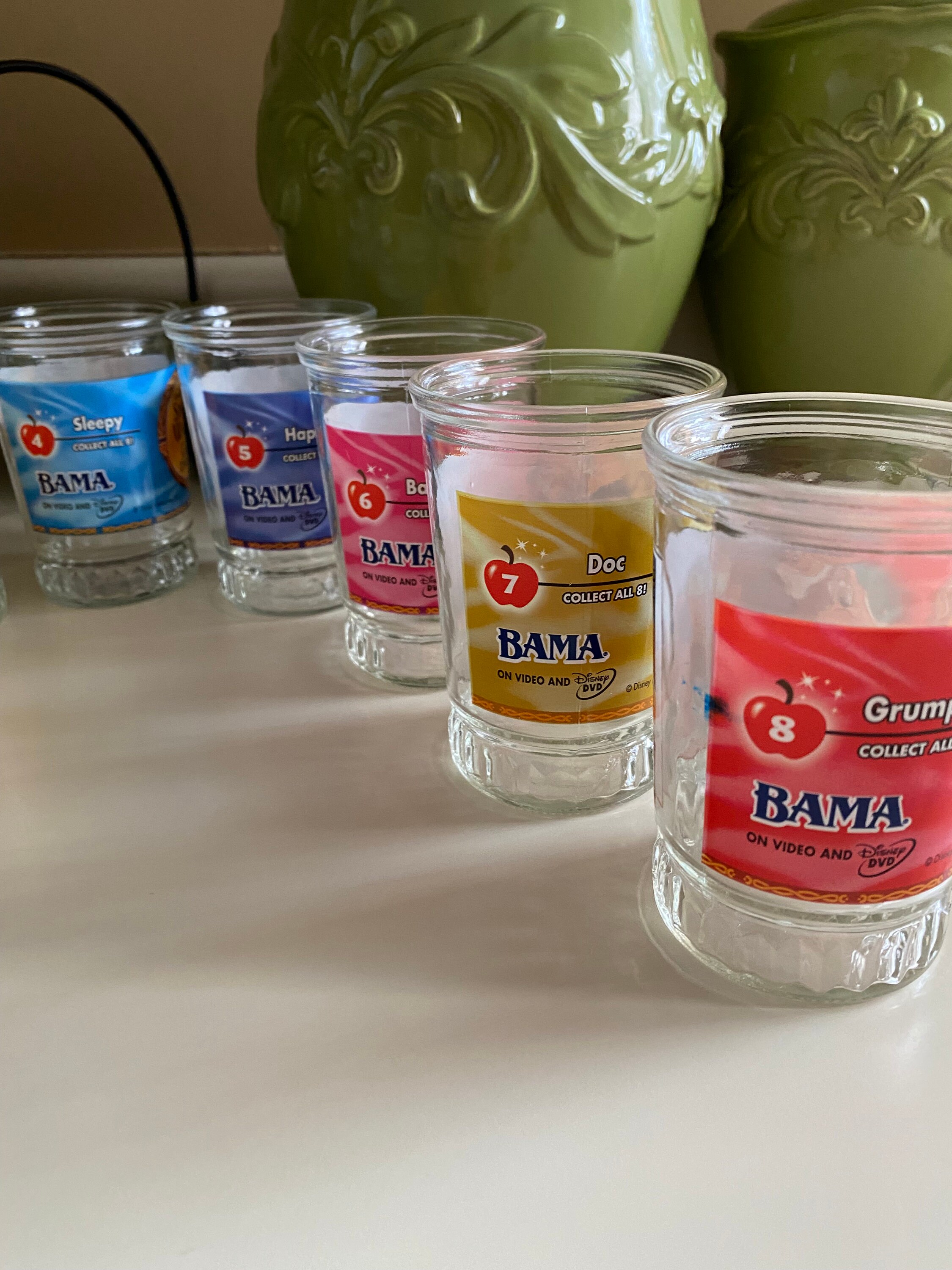 Walt Disney Snow White and the 7 Dwarfs BAMA Glasses - Complete Set ...
