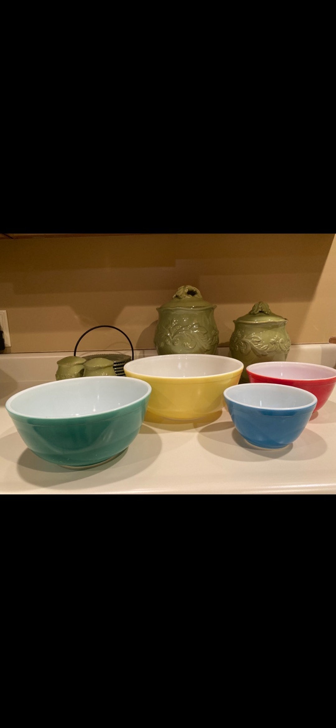 Pyrex Multi Color Vintage Bowl Set - 4 Bowls - Etsy