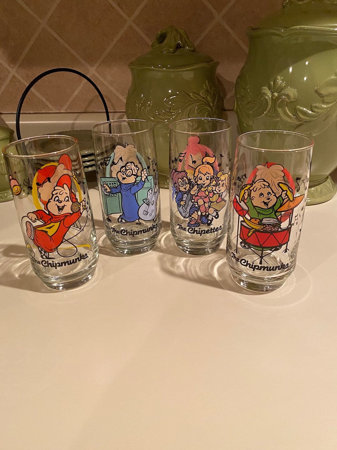 Alvin and the Chipmunks Characters Vintage Glasses - Set of 4 - Etsy