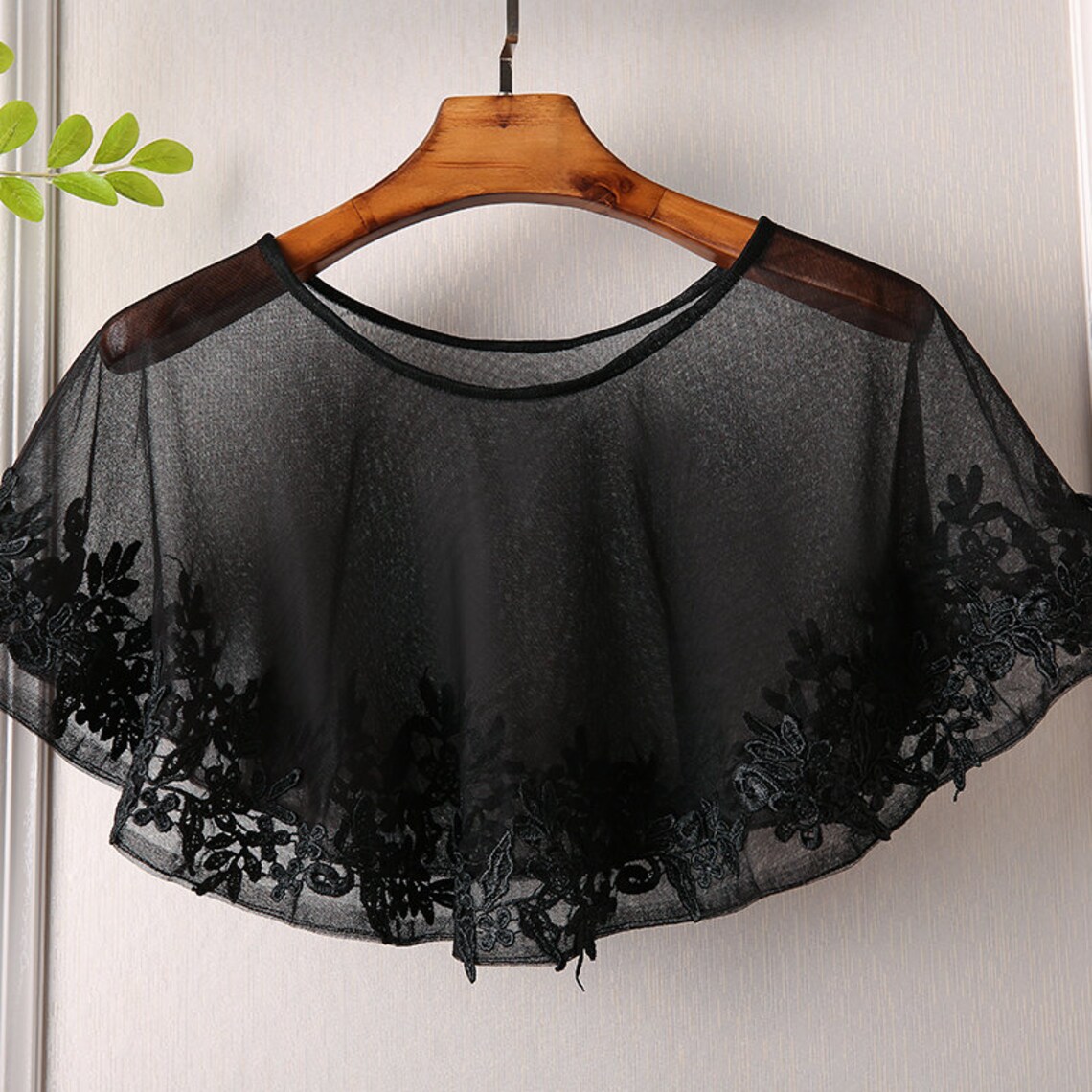 Black Lace Cape Lace Shawl CloakDress Cape Evening Wrap | Etsy