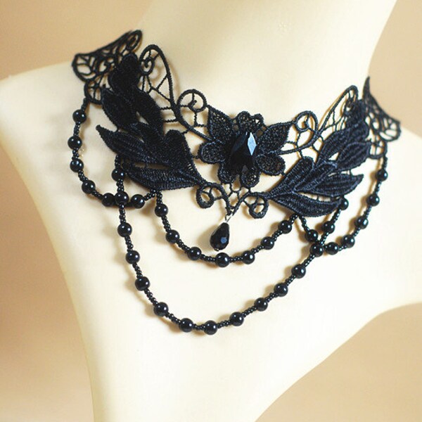Lace Necklace - Etsy