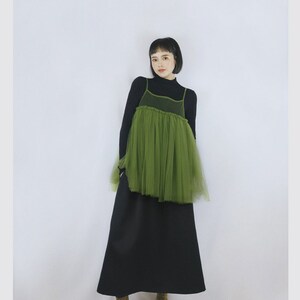 Gray Tulle Strap Top, Green Mesh Top, Cute Summer Tutu Top, Short Cover ...