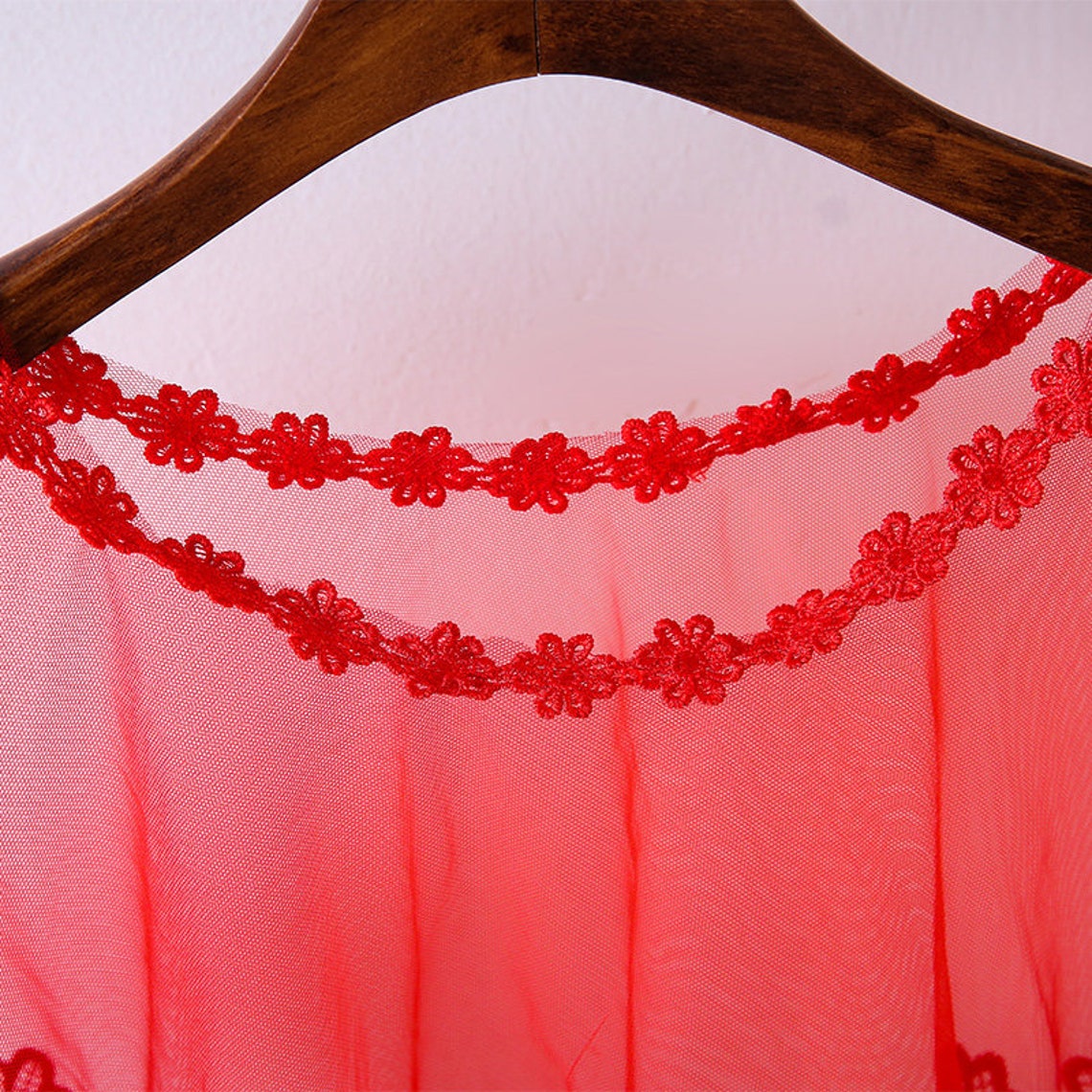 Capa de encaje rojo capa de chal de encaje vestido cape - Etsy España