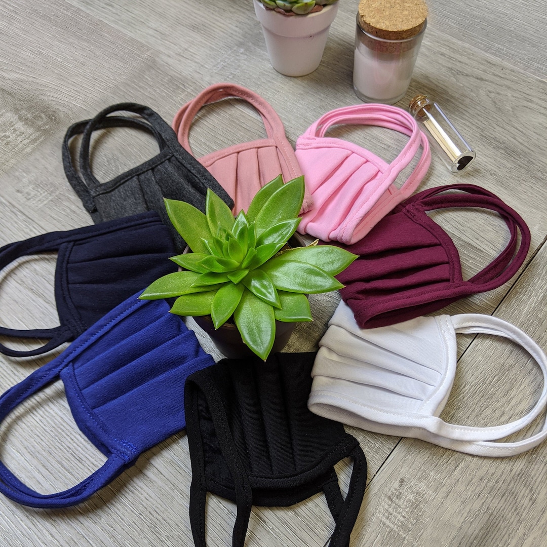 Large/xl Size Face Mask - Pleated Double Layer Cotton Filtration With ...