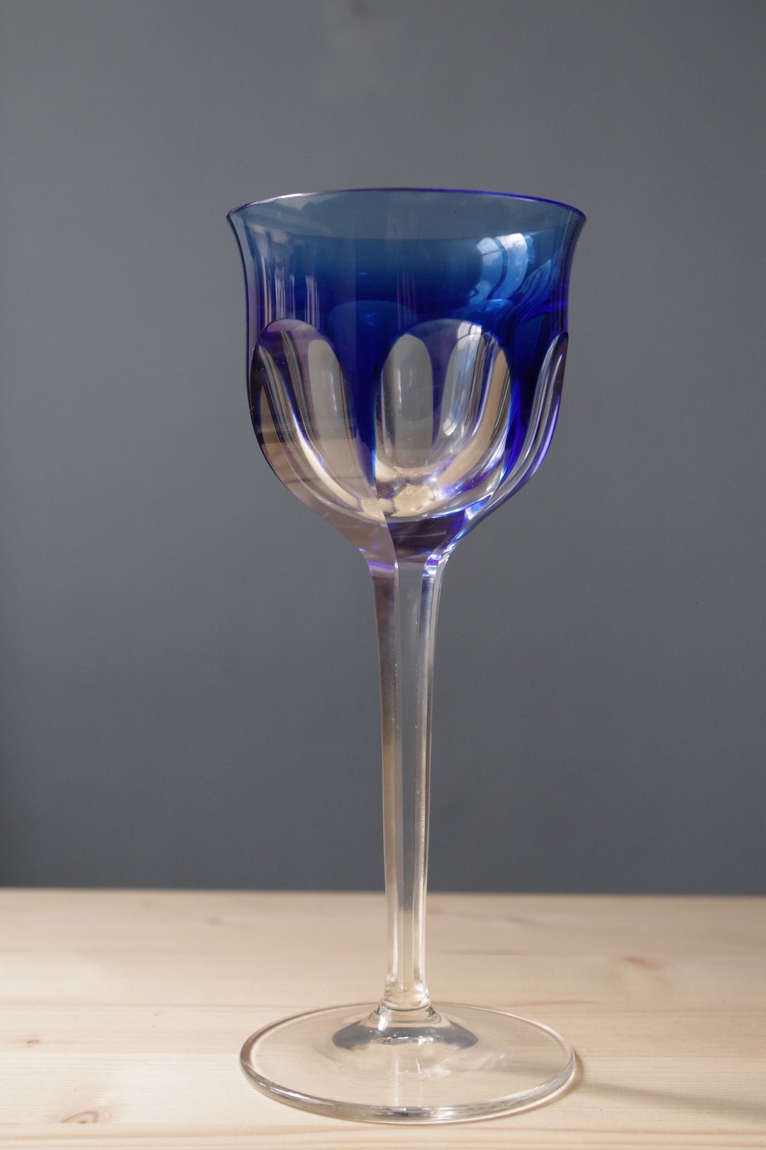 Moser Lady Hamilton Glass Blue Signed Czech Bohemia Gift Collectible ...