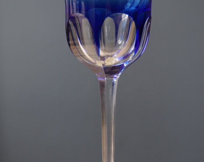 6x MOSER Wine Glasses - Colored Crystal - Lady Hamilton Pattern - Etsy
