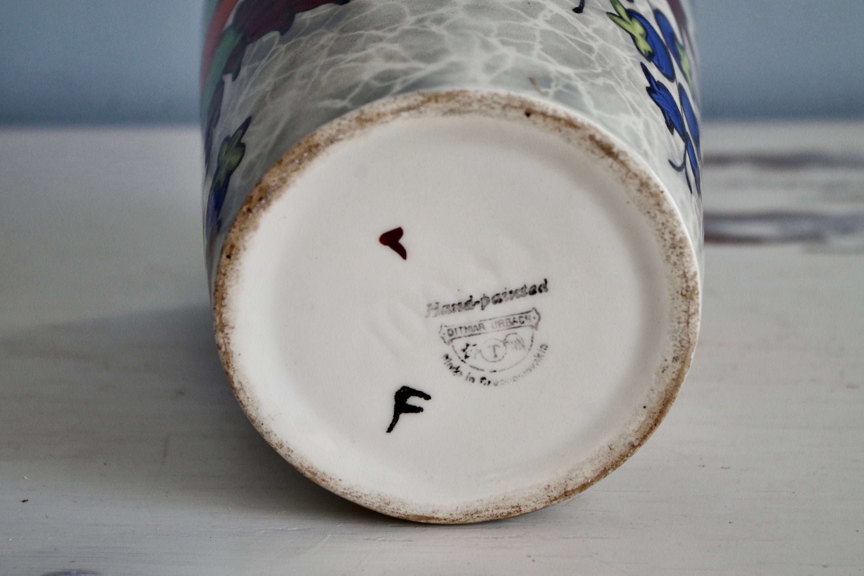 Ditmar Urbach Flower Pot Porcelain Ceramic Pottery Vase Czechoslovakia ...