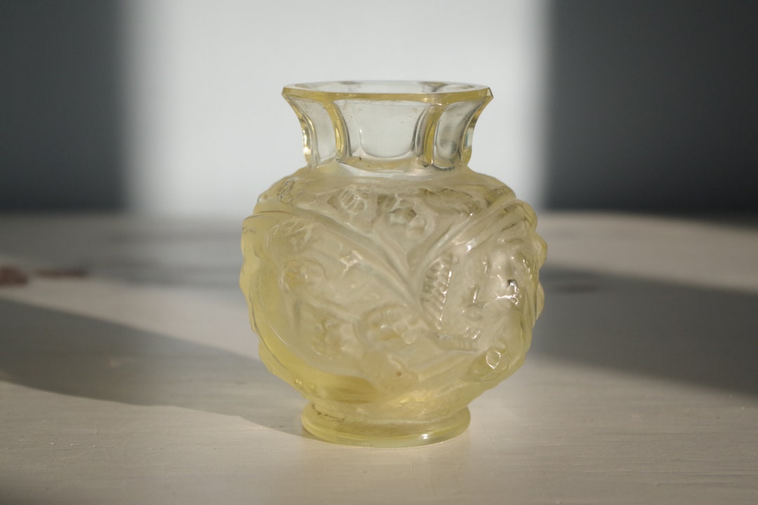 1940s Bohemian Vase Frantisek Halama Glassworks Pinie Pine Frosted ...