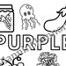 Coloring Sheet Purple Color Page for Kids Color Word Printable - Etsy