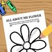All About Me Flower Writing Spring Kids Writing Center - Etsy