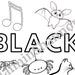Coloring Page Kids Color Sheet Black Color Word Printable - Etsy