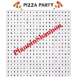 Word Search, Unscramble, and Guess the Number of Toppings on the Pizza ...