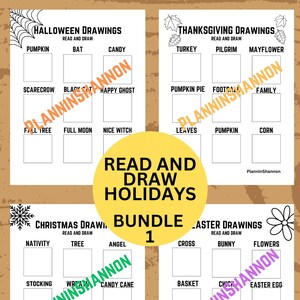 Read and Draw Holiday Worksheet for Kids Writing and Drawing Sheet - Etsy