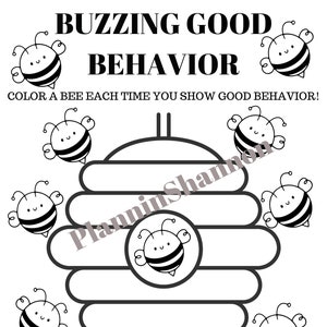 Behavior Chart for Kids Coloring Progress Chart Homeschool Behavior ...