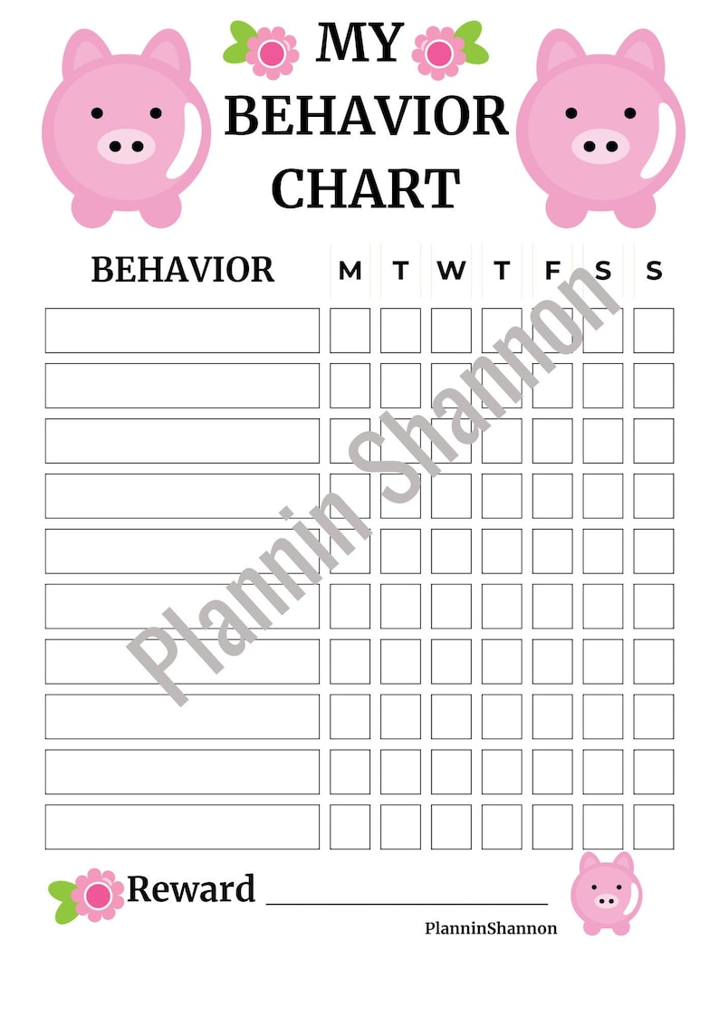 Behavior Chart Kids Reward and Chore Chart Homeschool - Etsy
