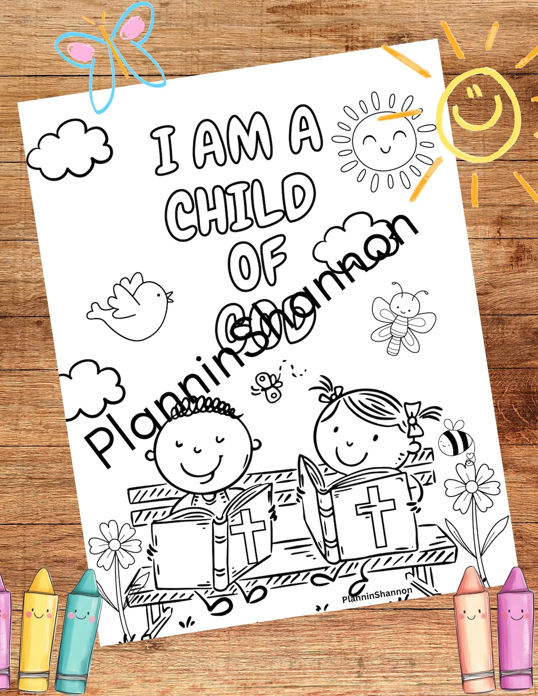I Am a Child of God Color Sheet Christian Color Sheet Sunday School ...