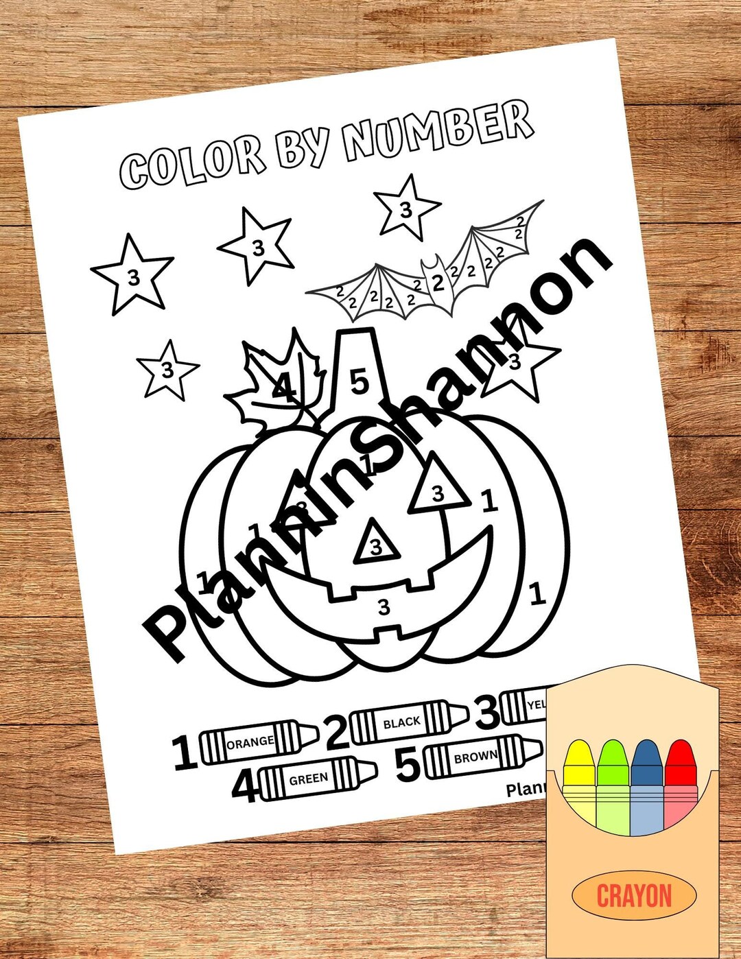 Halloween Color by Number Jack-o-lantern Color by Number Sheet - Etsy