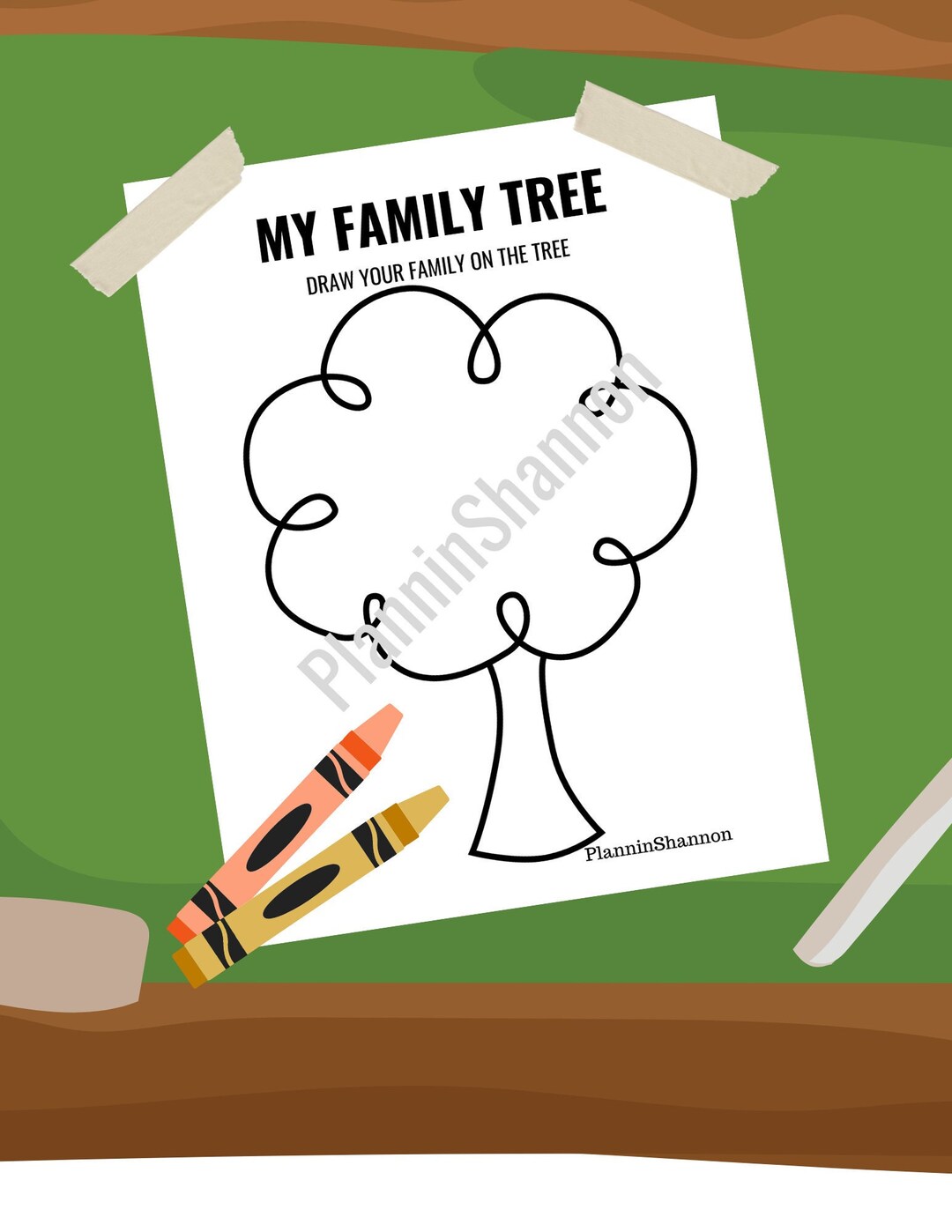 Family Tree Worksheet Kids Family Tree Art Kids Activity Family ...