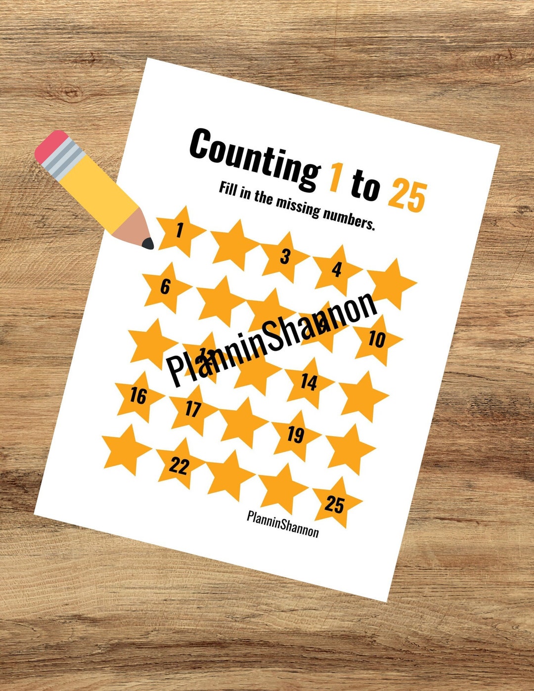 Counting Worksheet Numbers Fill in Missing Numbers Math Elementary ...