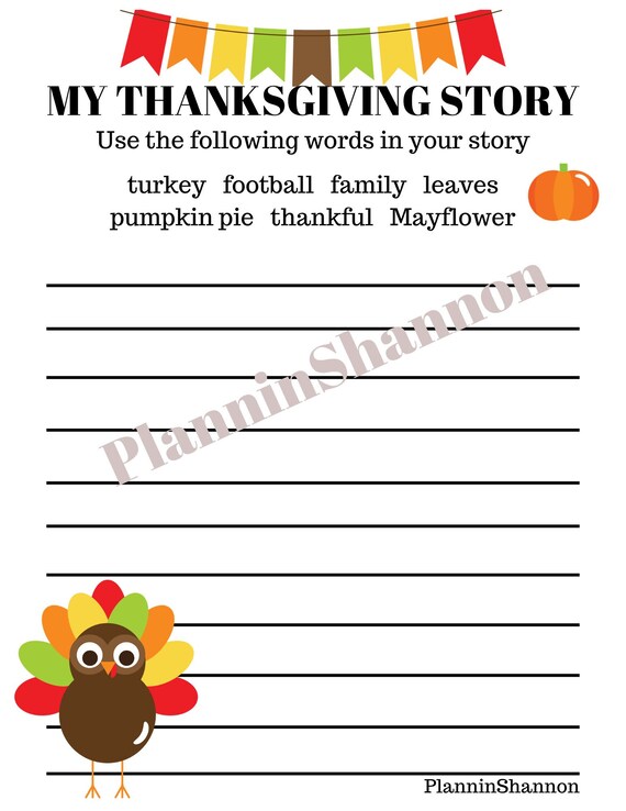 Thanksgiving Story Writing