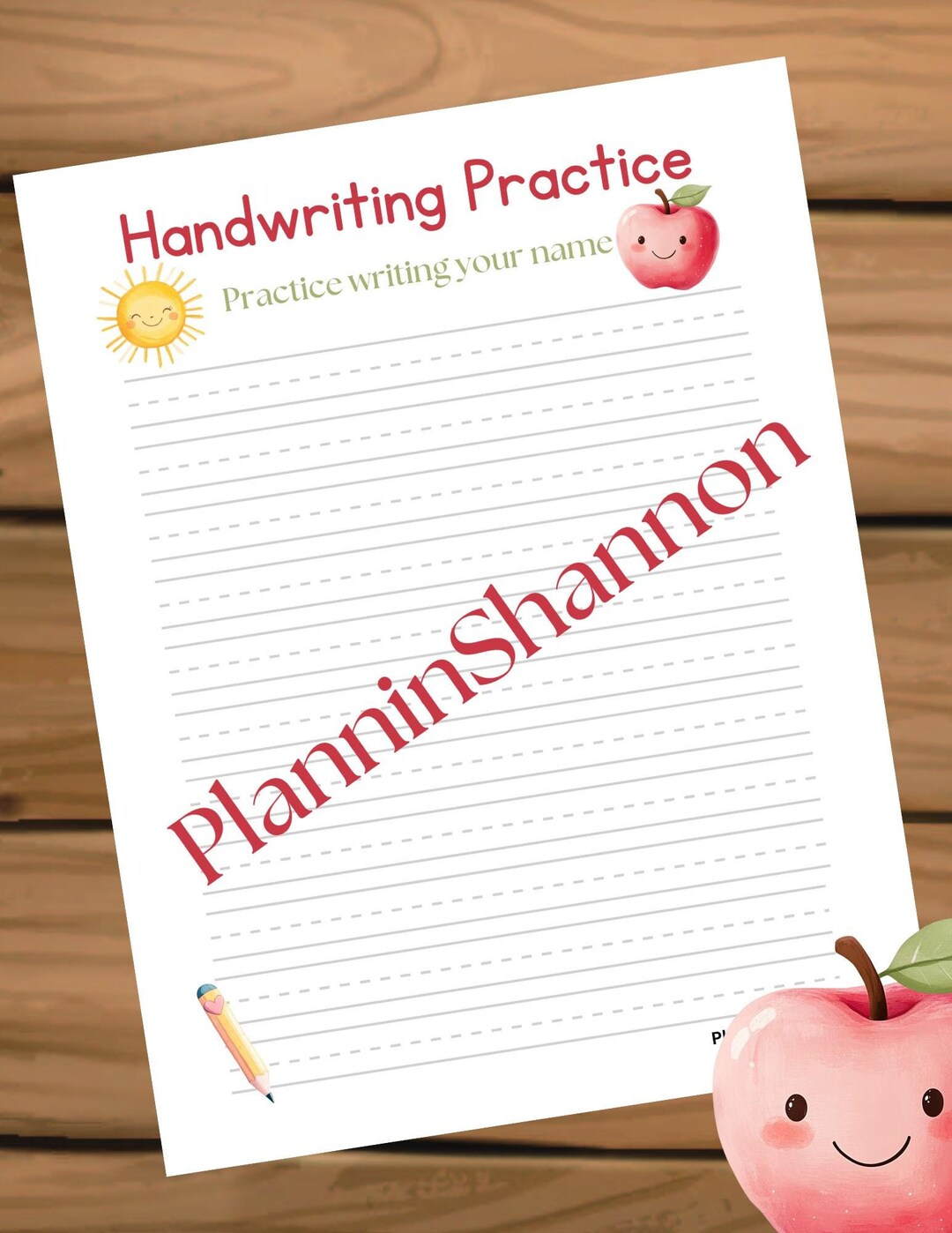 Handwriting Name Practice Sheet - Etsy