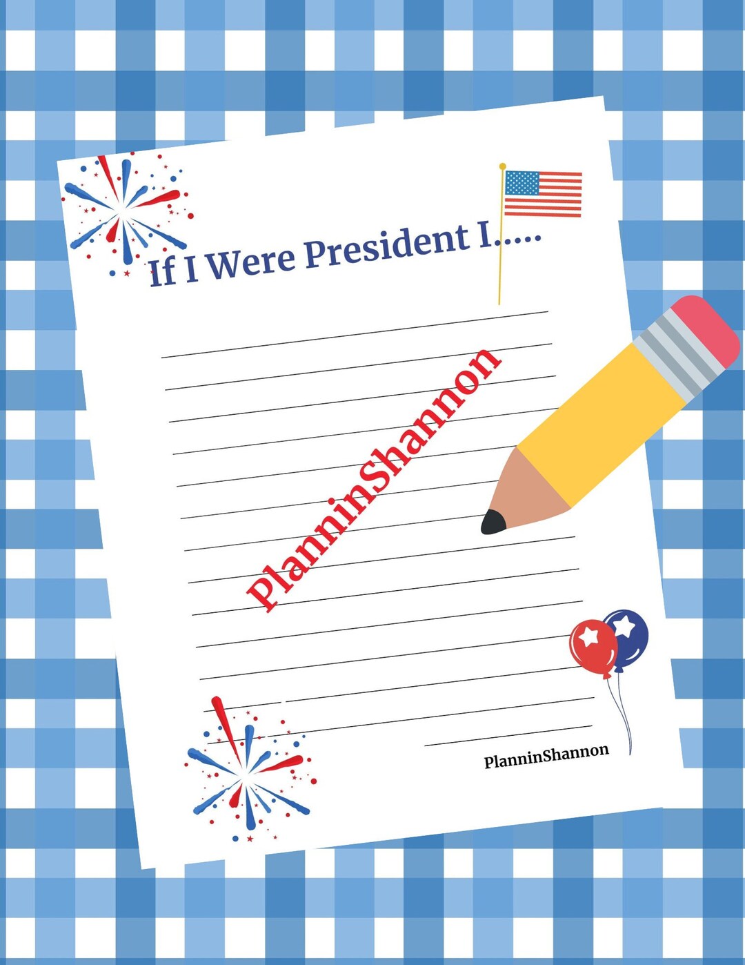 Writing Sheet for Kids President's Day Writing Kids Writing Center - Etsy