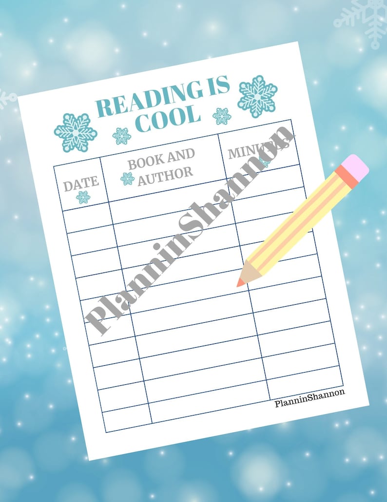 Reading Chart Reading Log Book Log Classroom Reading Chart - Etsy