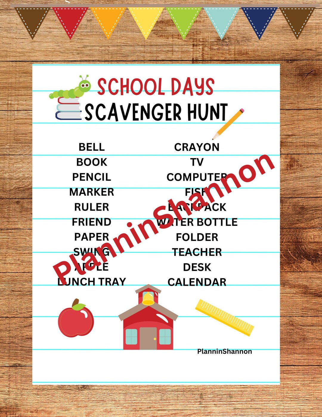Back to School Scavenger Hunt Kids Scavenger Hunt for School - Etsy