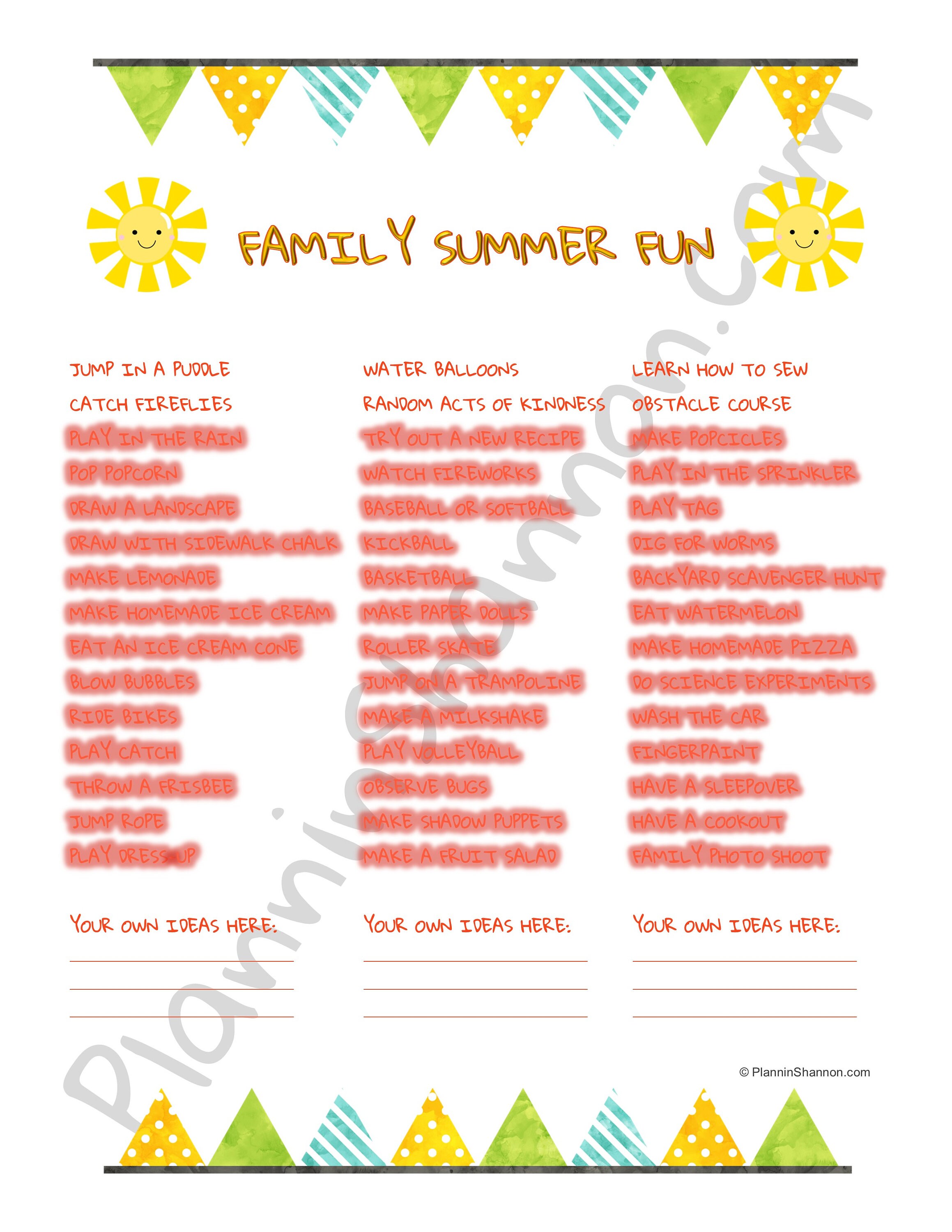 Seasonal Lists for Fun, Family Fun Seasonal Lists, Seasonal Fun, Fun ...