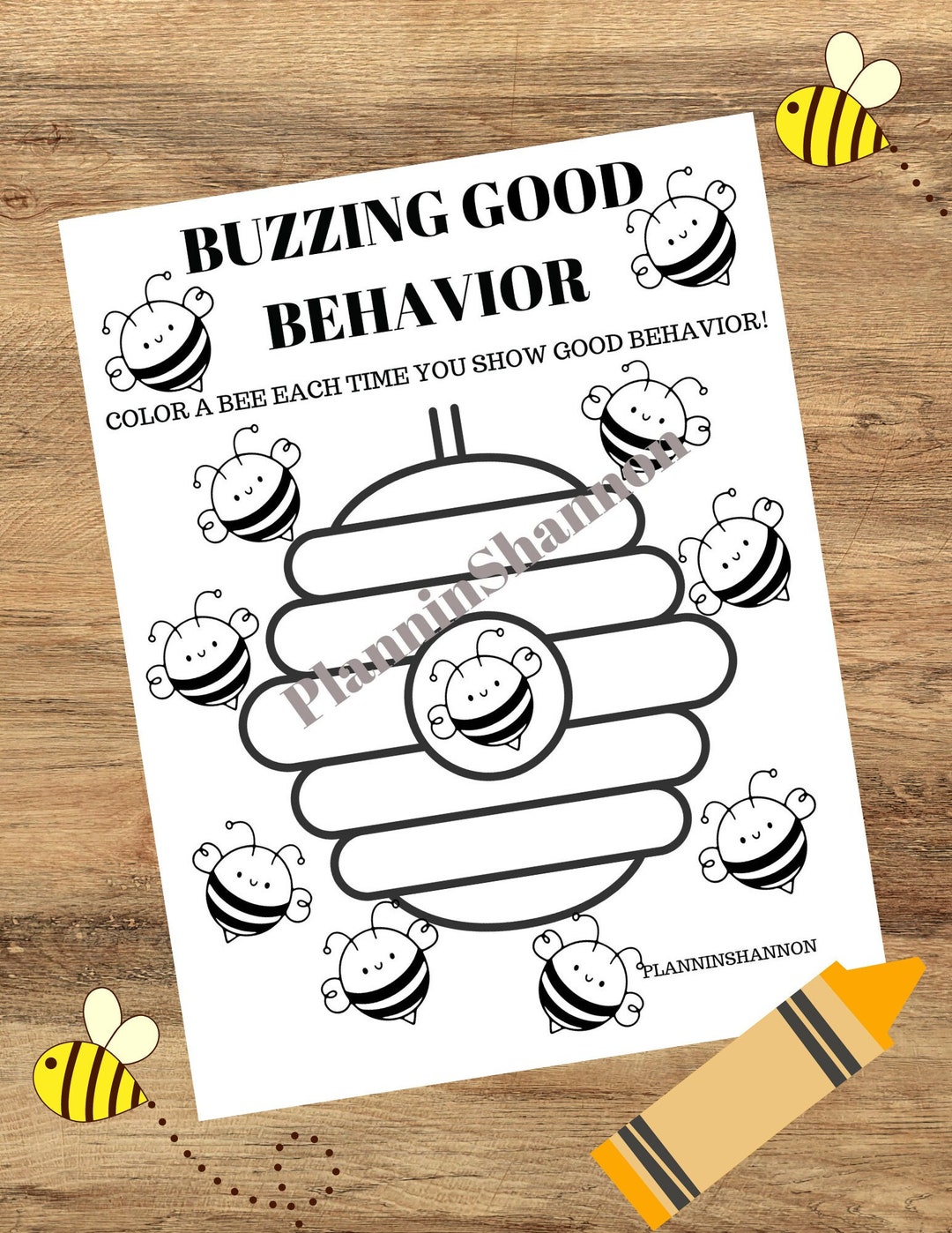 Behavior Chart for Kids Coloring Progress Chart Homeschool Behavior ...