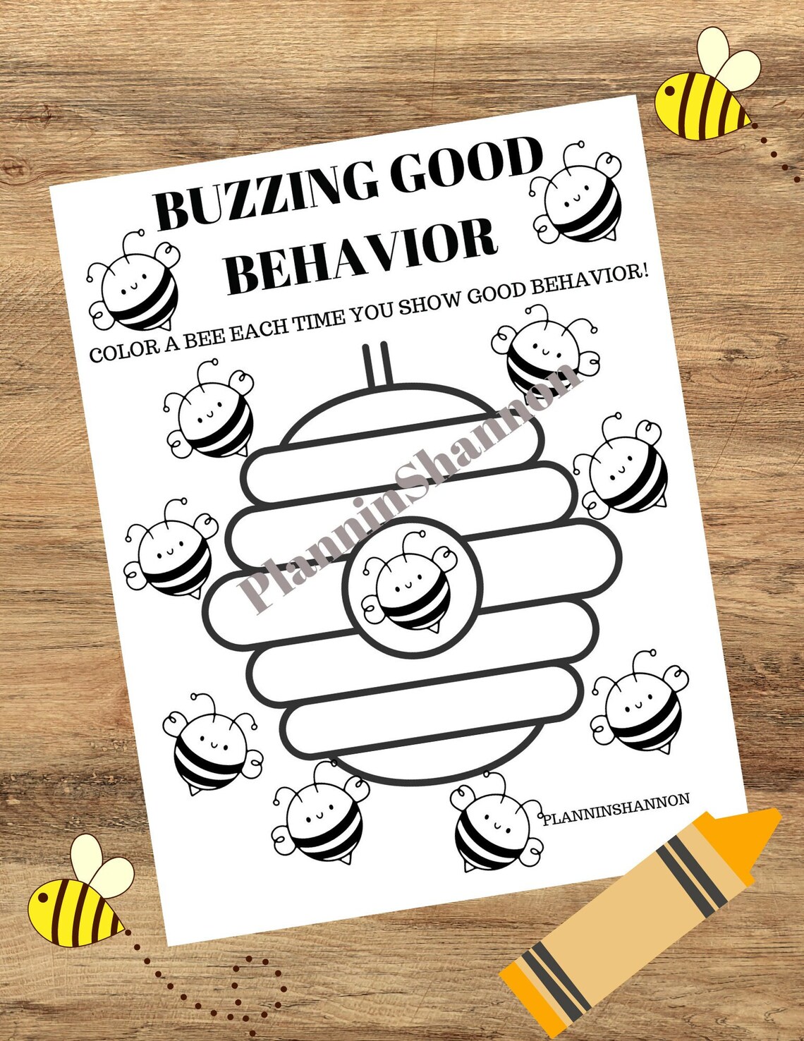 Behavior Chart for Kids Coloring Progress Chart Homeschool Behavior ...