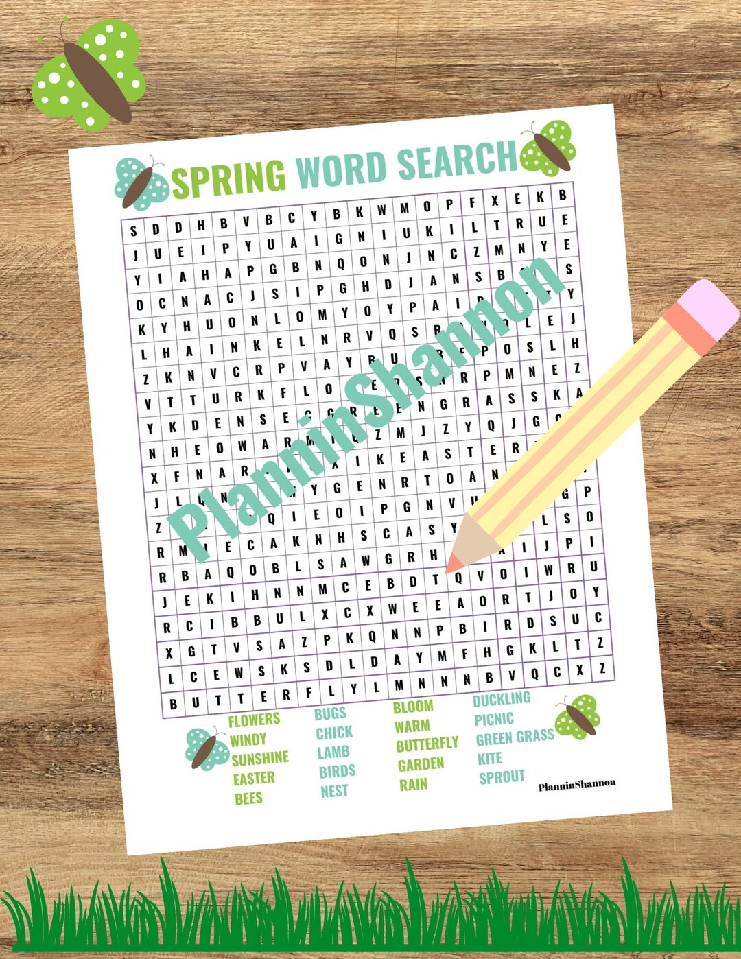 Word Search Puzzle for Kids Word Find Spring Puzzle Printable - Etsy