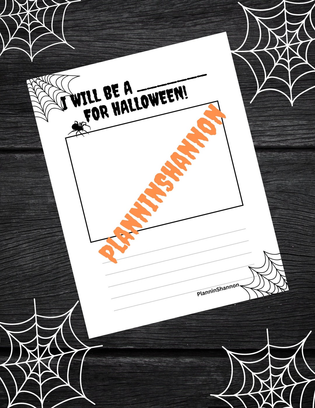 Halloween Writing and Drawing Sheet - Etsy