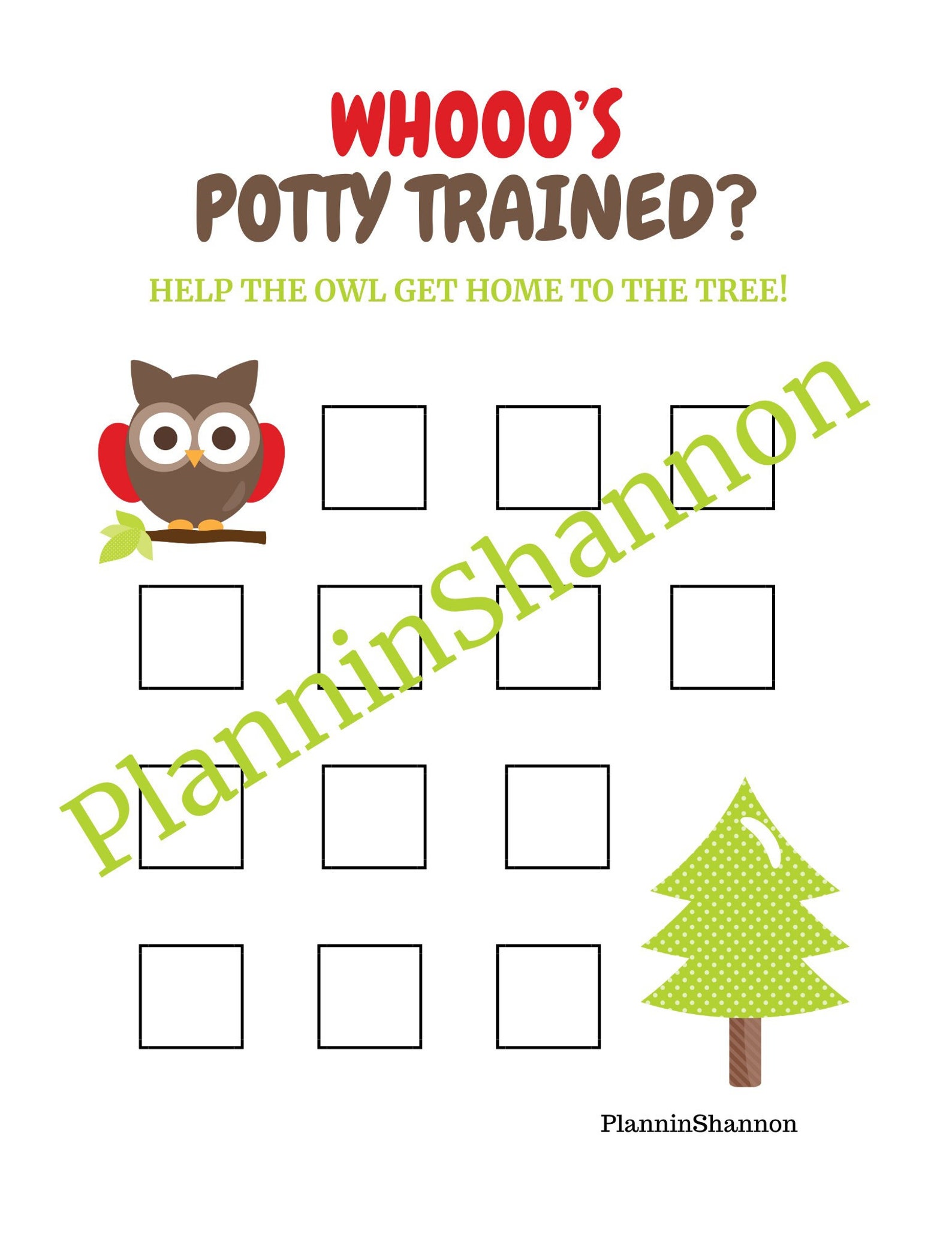 Potty Training Chart Preschool Toddler Potty Chart Nature Chart - Etsy